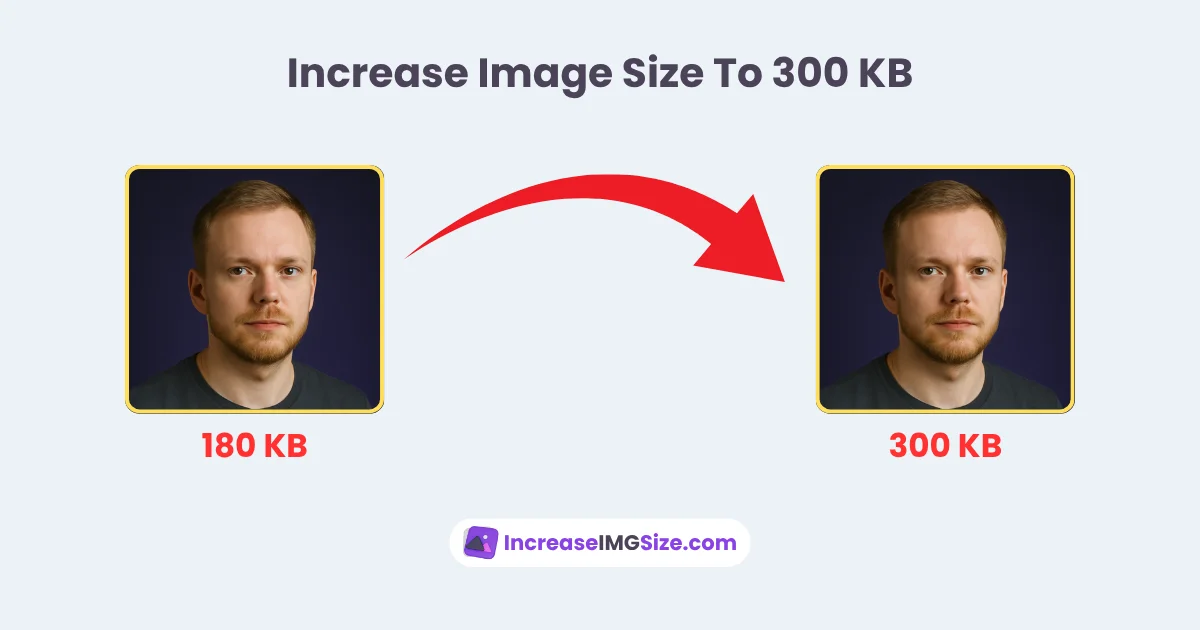 Increase Image Size To 300 KB Online Free Image Increaser
